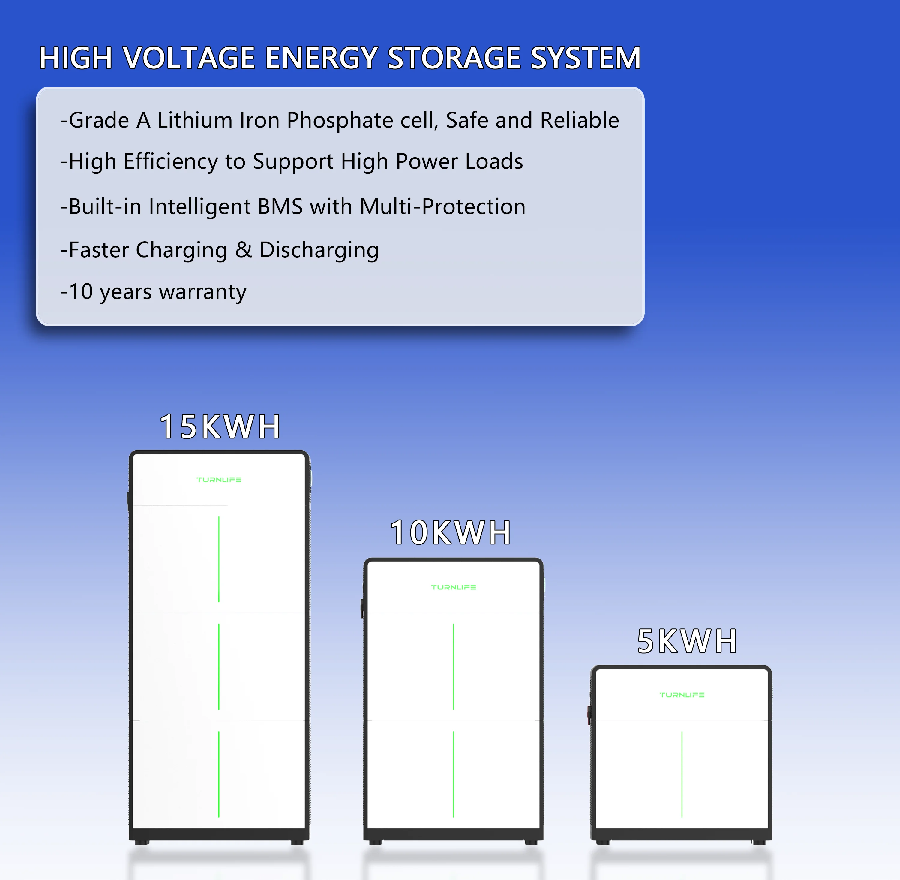 Turnlife Fhvs15 Battery Renewable Energy Storage 50ah 5kwh 10kwh 15kwh ...