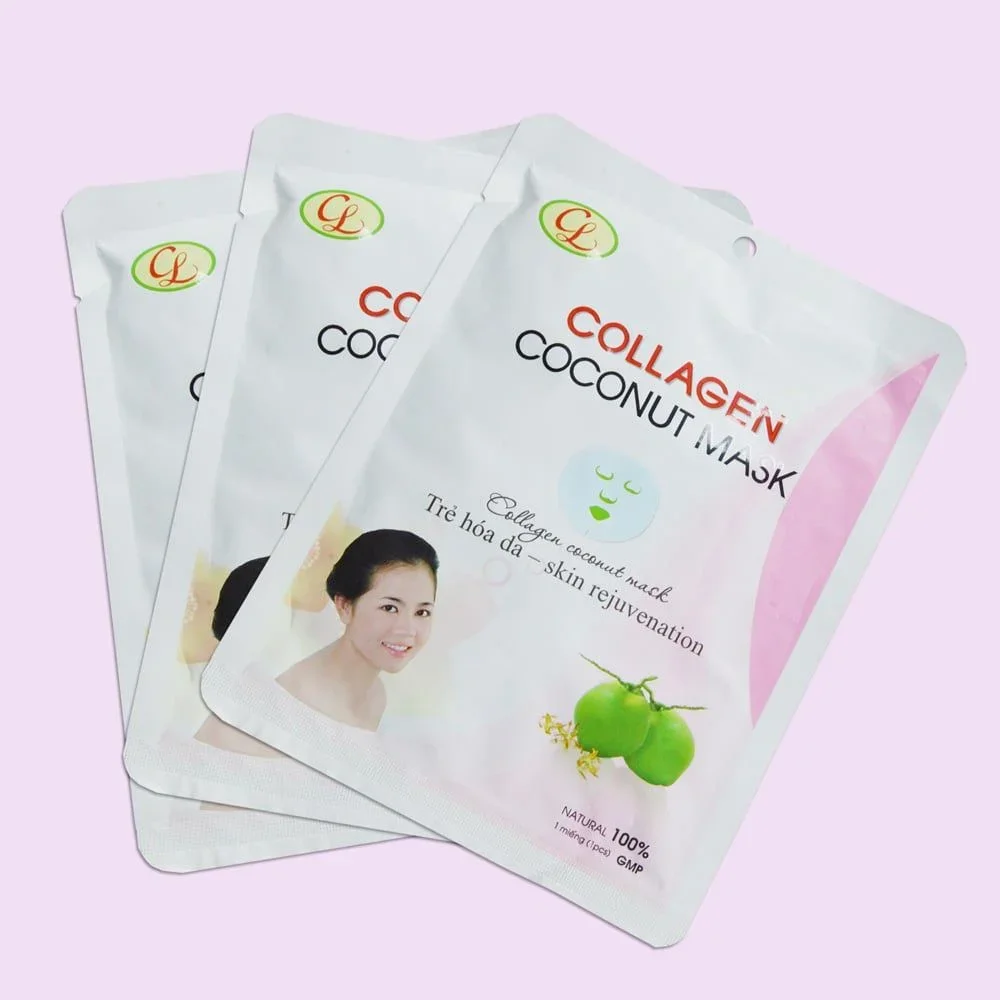 Collagen Coconut Skincare Mask Face Skin Care Made In Vietnam With 97% ...