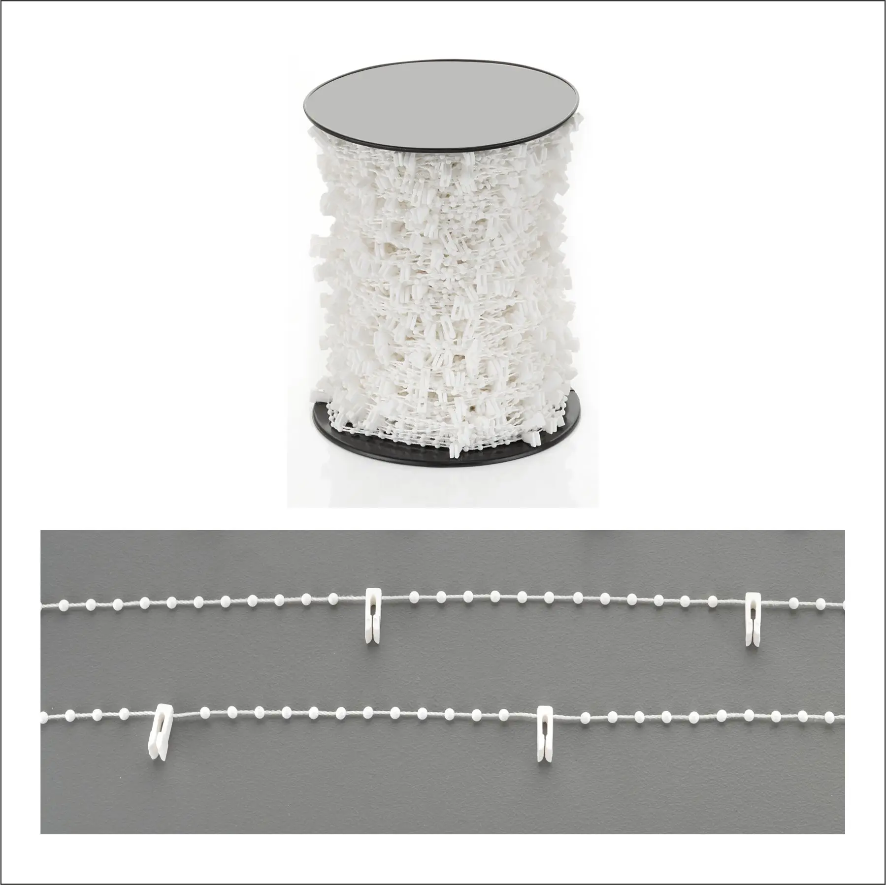 High Quality White Plastic Bottom Chain Ball Chain Luxury Style for ...