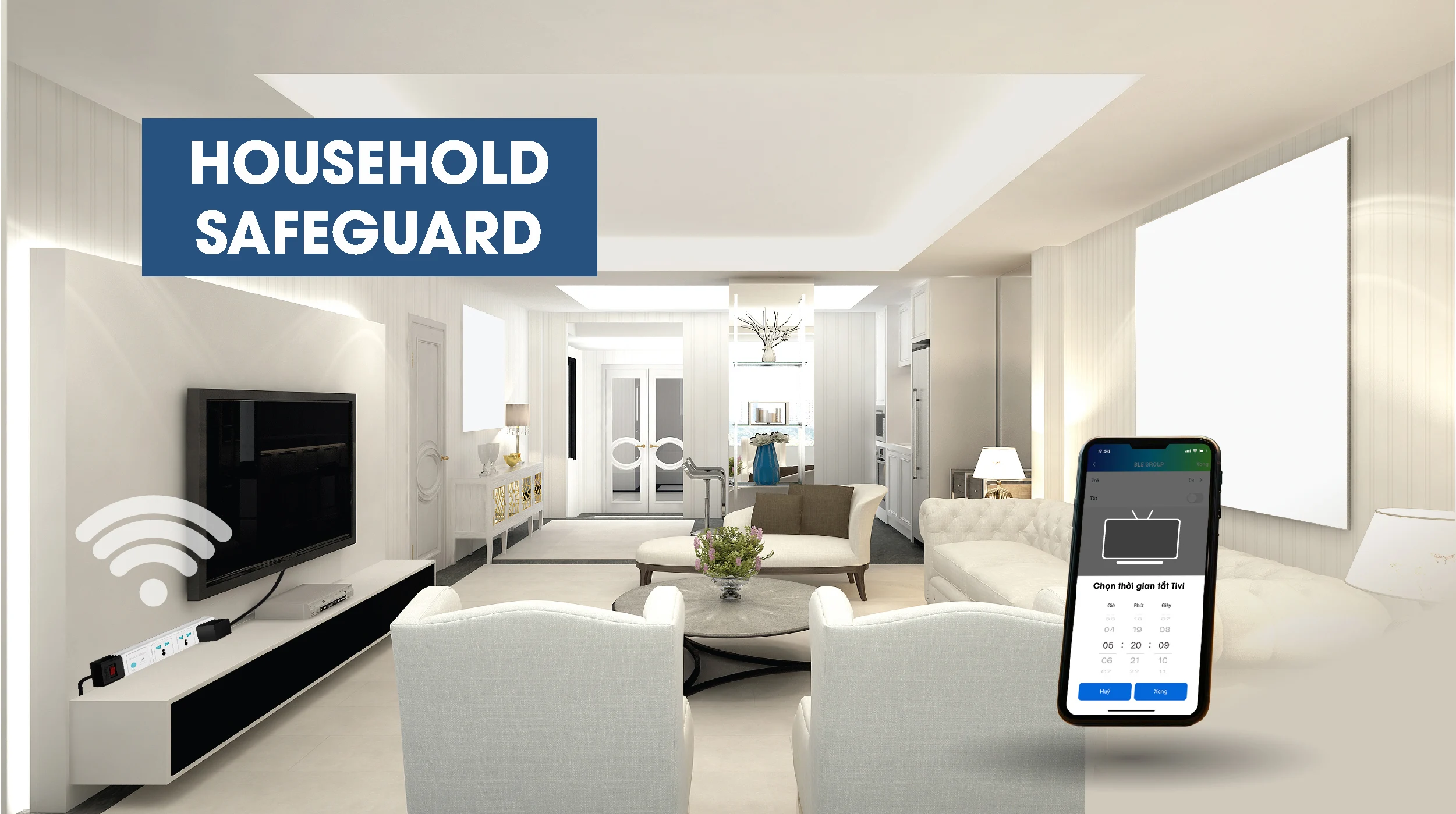 3M Wifi Smart Extension Socket - 5M Wire Length & 3 Outlets