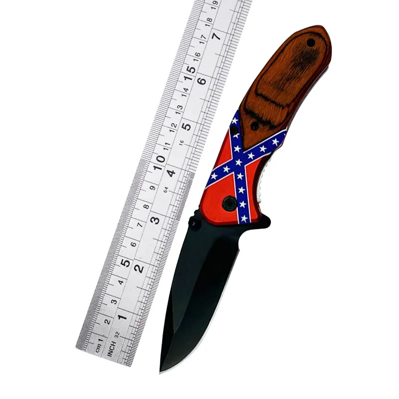 High Quality Outdoor Stainless Steel Blade Pocket Knife Edc Camping Aluminum Wood Handle Hunting ...