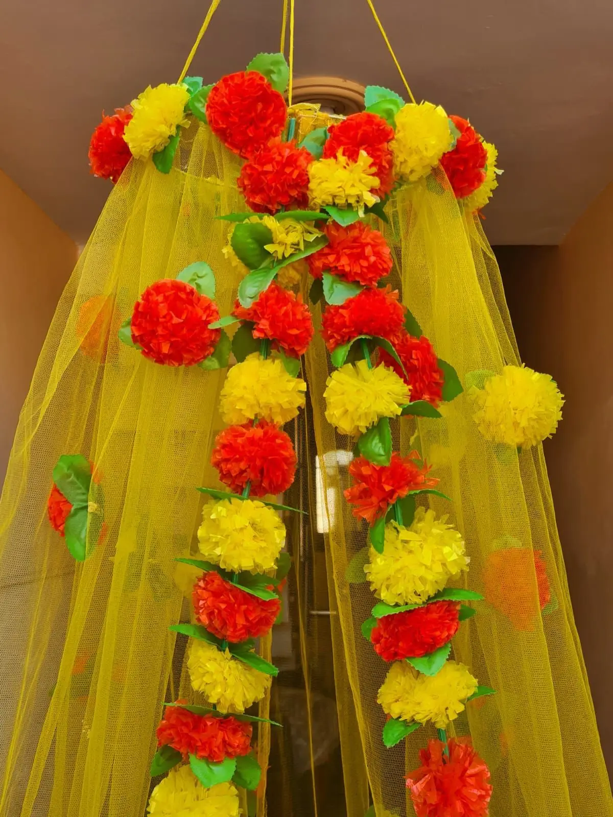 Net Curtain Haldi Backdrop Indian Wedding Decoration Mehndi Backdrop ...