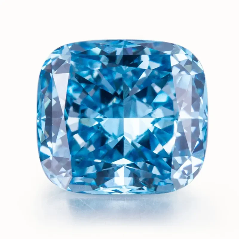 1ct Cushion VVS Loose Blue Lab Grown Diamonds CVD Lab Created Blue Diamond