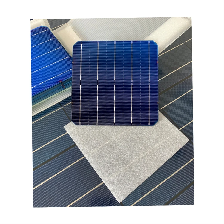Topcon N Type Bifacial Mono Solar Cell Wafer Dark Silicon Blue 210mm ...