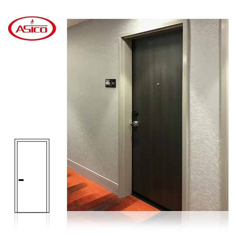 Asico China Modern Interior Wood Door American Black Walnut Flush ...