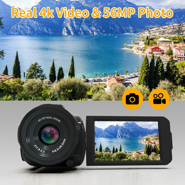 Factory 2024 New Professional Vlog Recorder 6x Optical Zoom 4k Video ...