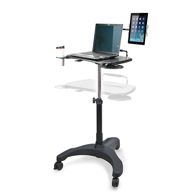 Height Adjustable Desk Laptop Stand Rolling Cart AIDATA