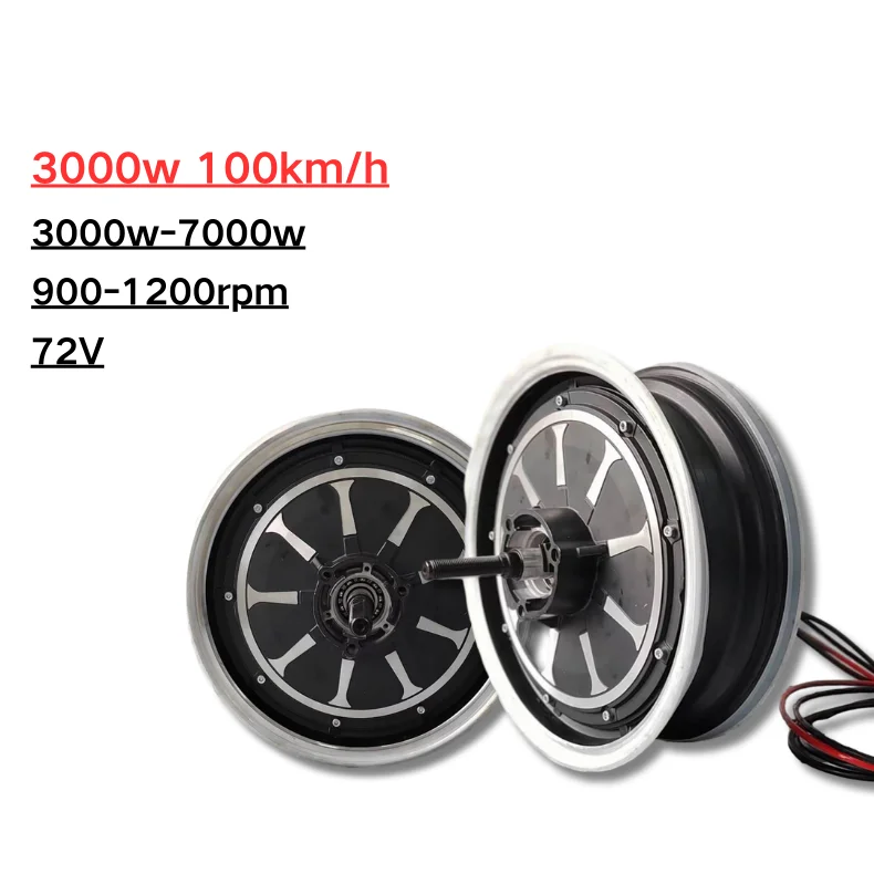 100kph 72V 5000w Hub Motor - Liquid Cooling EV Motorcycle Motor