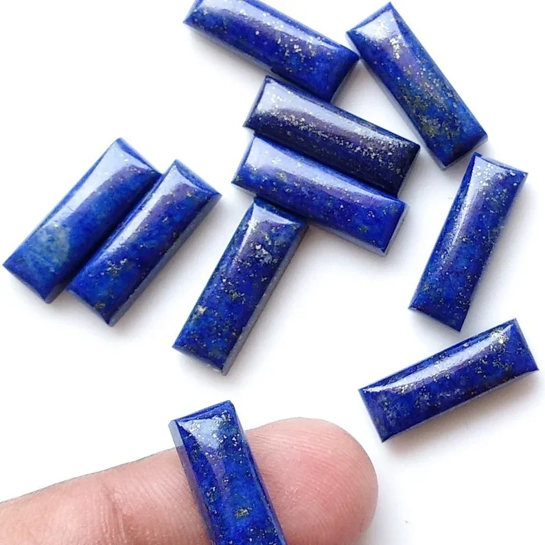 Natural Lapis Lazuli Rectangle Bar Shape Cabochon Gemstone High Quality ...
