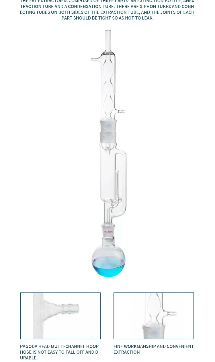 High Quality Serpentine Spherical Fat Extractor 60ml Glass Extraction ...