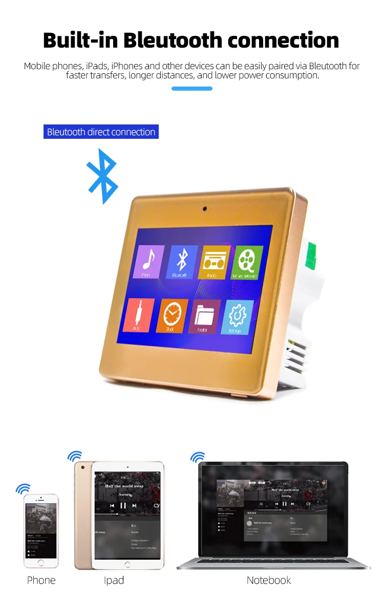 Android Smart Home Audio System Touch Screen 4*25w Mini Wireless ...