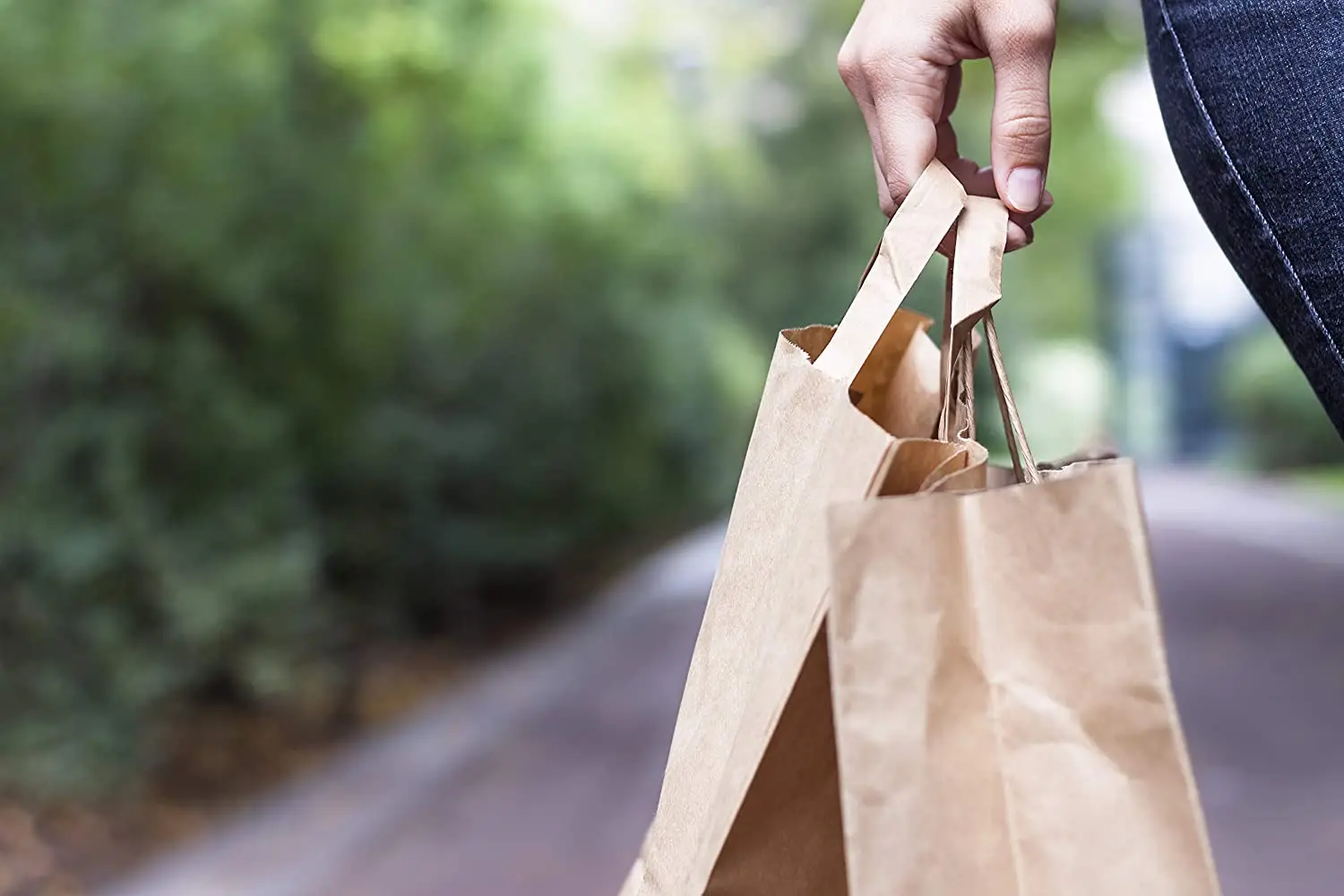 Convenient Carrying Kraft Paper Bags With Internal Flat Handle| Alibaba.com