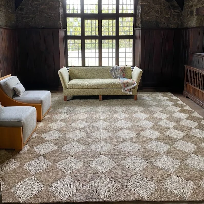 Handmade Natural Seagrass Carpet Rug Decoration Living Room Boho Style ...