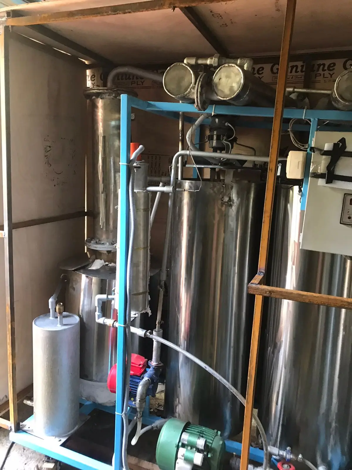 A 600 Lts Per Day Batch Production Machine Waste Oil Etc Fully ...