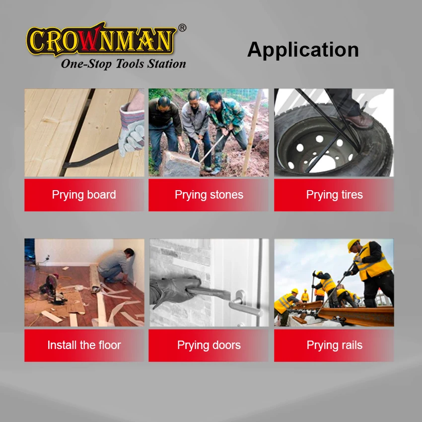 CROWNMAN Masonry & Painting Hand Tools Custom Crow Bars Metal Carbon ...