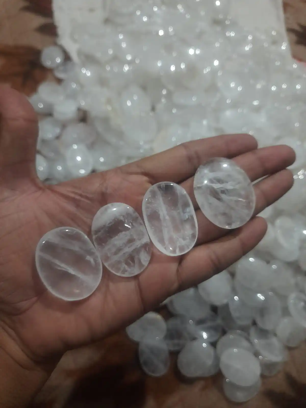 Premium Quality Engraved Ovals Worry Stone Polished Crystal Natural ...