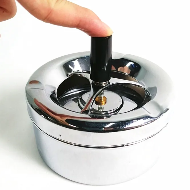 Gourmaid Spinning Metal Ashtray Push Down Button Ashtray - Buy Ashtrays,Spinning Ashtray ...