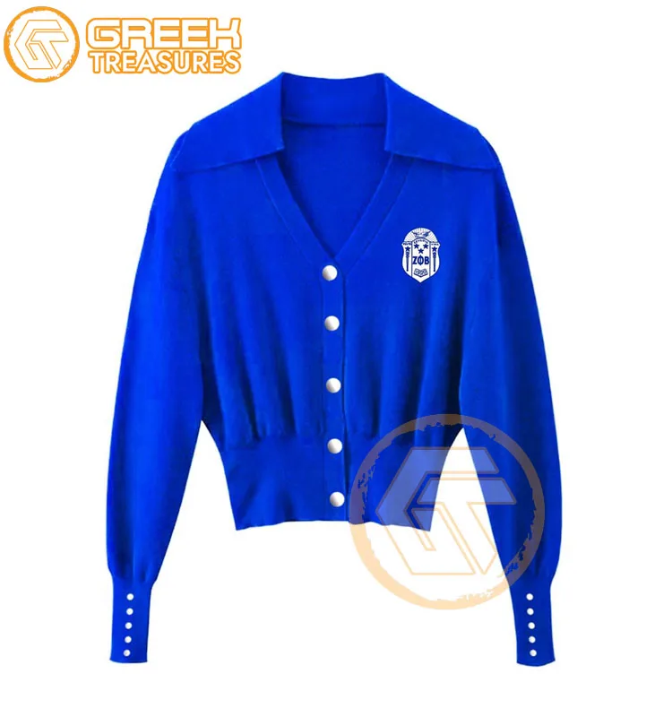 High Quality Greek Sorority Cardigan Customized Zeta Phi Beta Acrylic ...