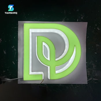 Clear Acrylic Whole Lit Led Logo Signs Letter Company Business Building ...