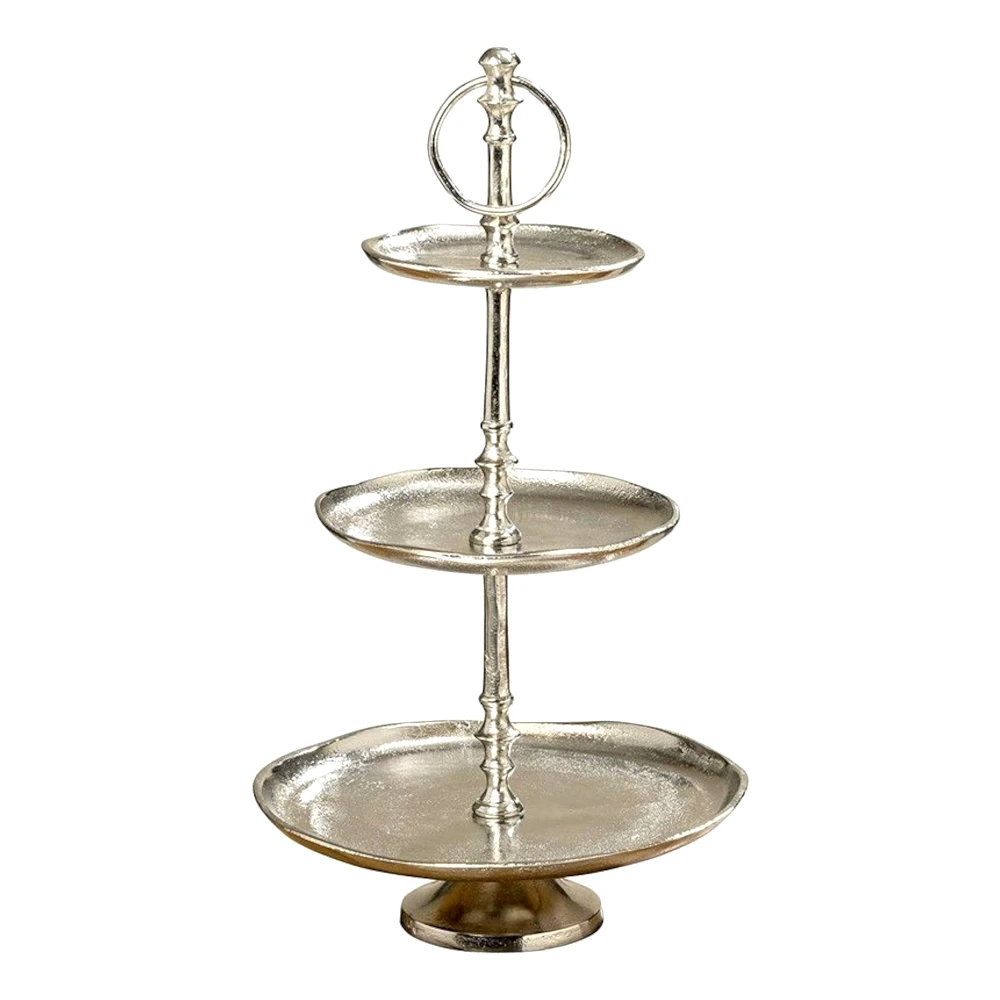 Cupcake Display Stands 3 Tier Serving Tray Galvanized Three Tiered ...