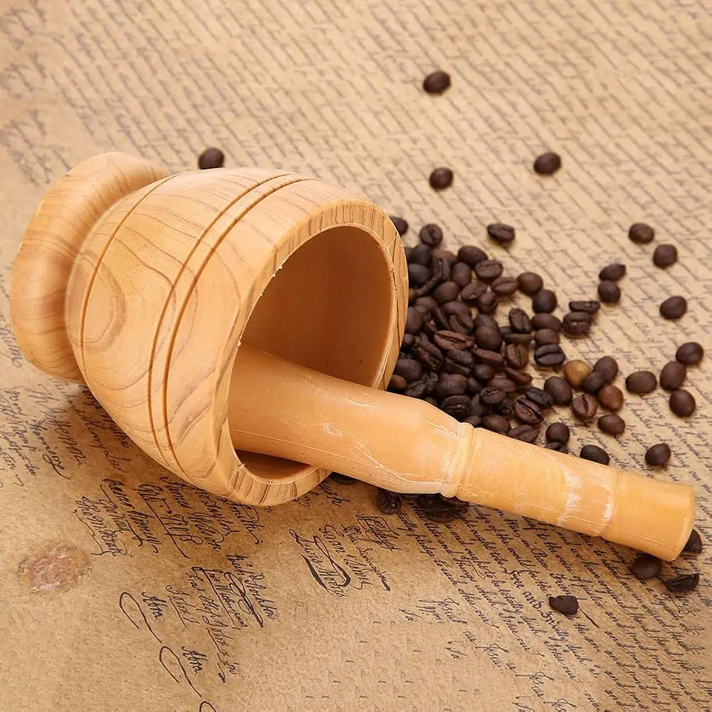 Innovative Steel Pestle Mortar Set Kitchen Bowl Smashing Tools-Wood ...