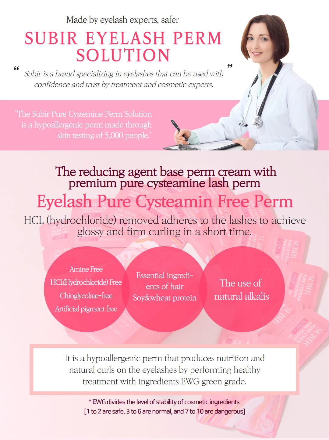 KOREA SUBIR EYELASH BROW PURE CYSTEAMINE(FREE) BASE PERM CREAM LIFTING ...