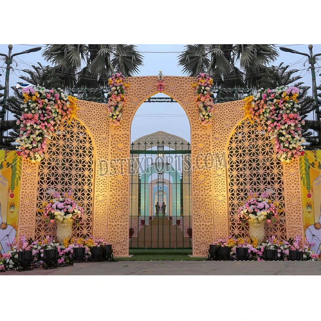 Modern Design Banquet Entry Gate Frames Laser Cut Panels For Banquet ...