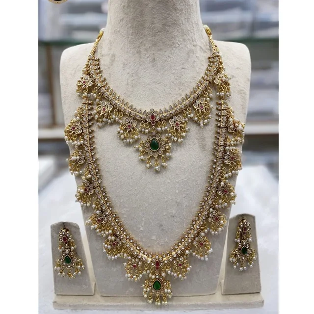 Traditional Layers Kundan Beads Set for Women Traditional Necklace and ...
