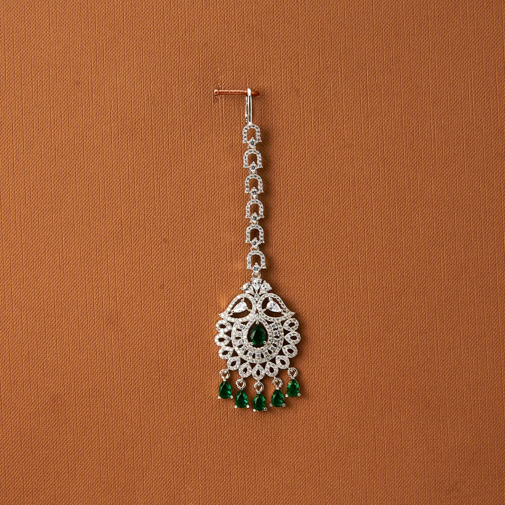 Alibaba.com: Inspired Designer Classic Maang Tikka with Cubic Zirconia ...