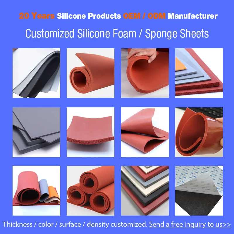 Heat Resistant Rubber Sponge Sheets - Eco-Friendly Silicone Foam