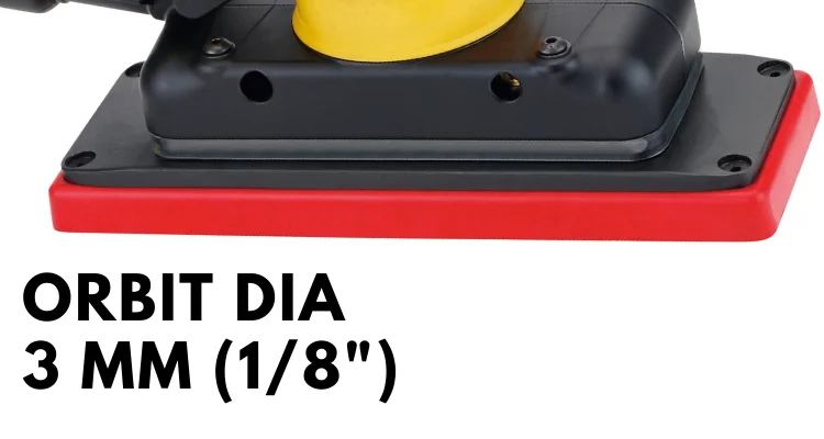 70 X 198 Mm Self-vacuum 3x8 Inch " Square Orbital Air Sander For Corner ...