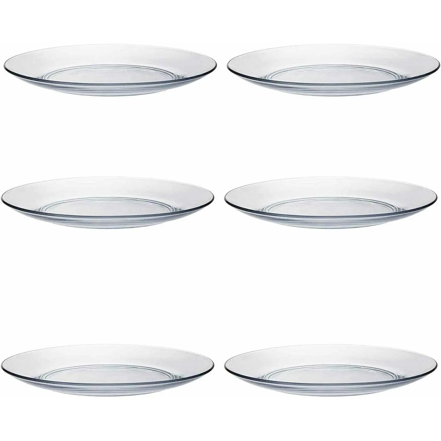 Duralex Lys Glass Dinner Plates 6pc Set 13 Inch Snack Tableware Clear ...