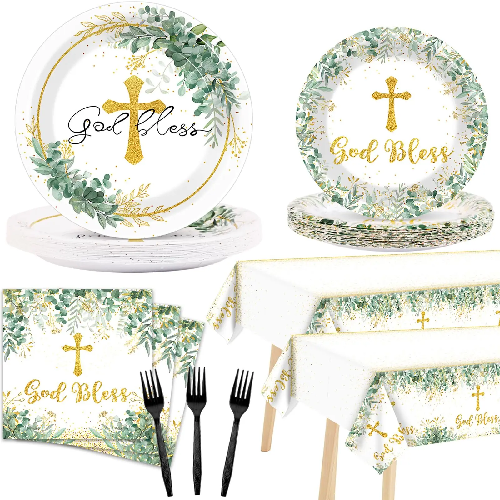 White Cross Theme Christening Baptism Party Decorations Sacrament ...