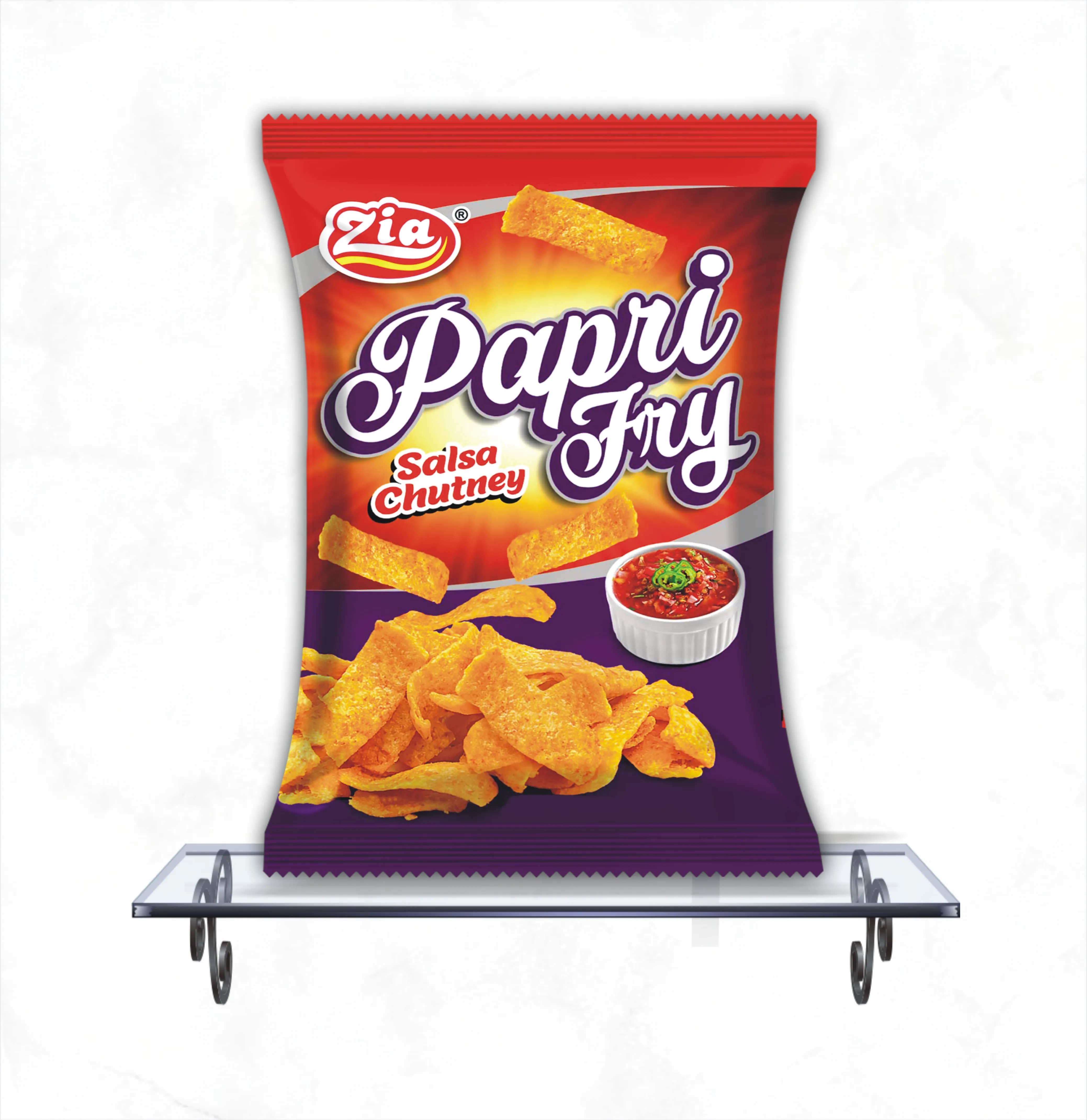Exotic Flavored Zia Papri Fry Salsa Hot Spicy Crispy Wheat Rice & Gram ...