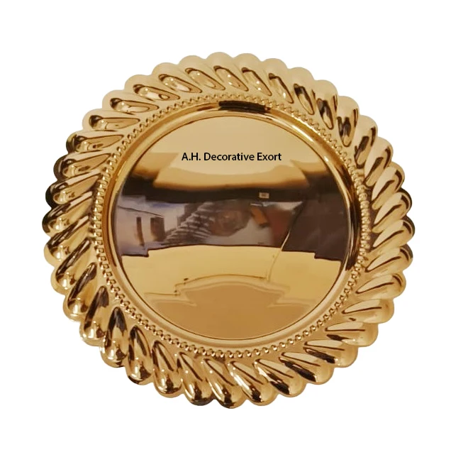 Luxury Design Gold Metal Charger Plates High Polished Premium Quality ...