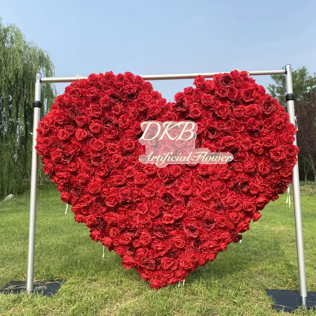Heart Shape Flower Wall Wedding Centerpieces Artificial Silk Flowers ...