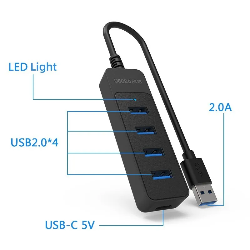 Dtech Hub Adapter 4 Usb A 1 Type C Multiport 2.0 4 Ports Usb Hubs For ...