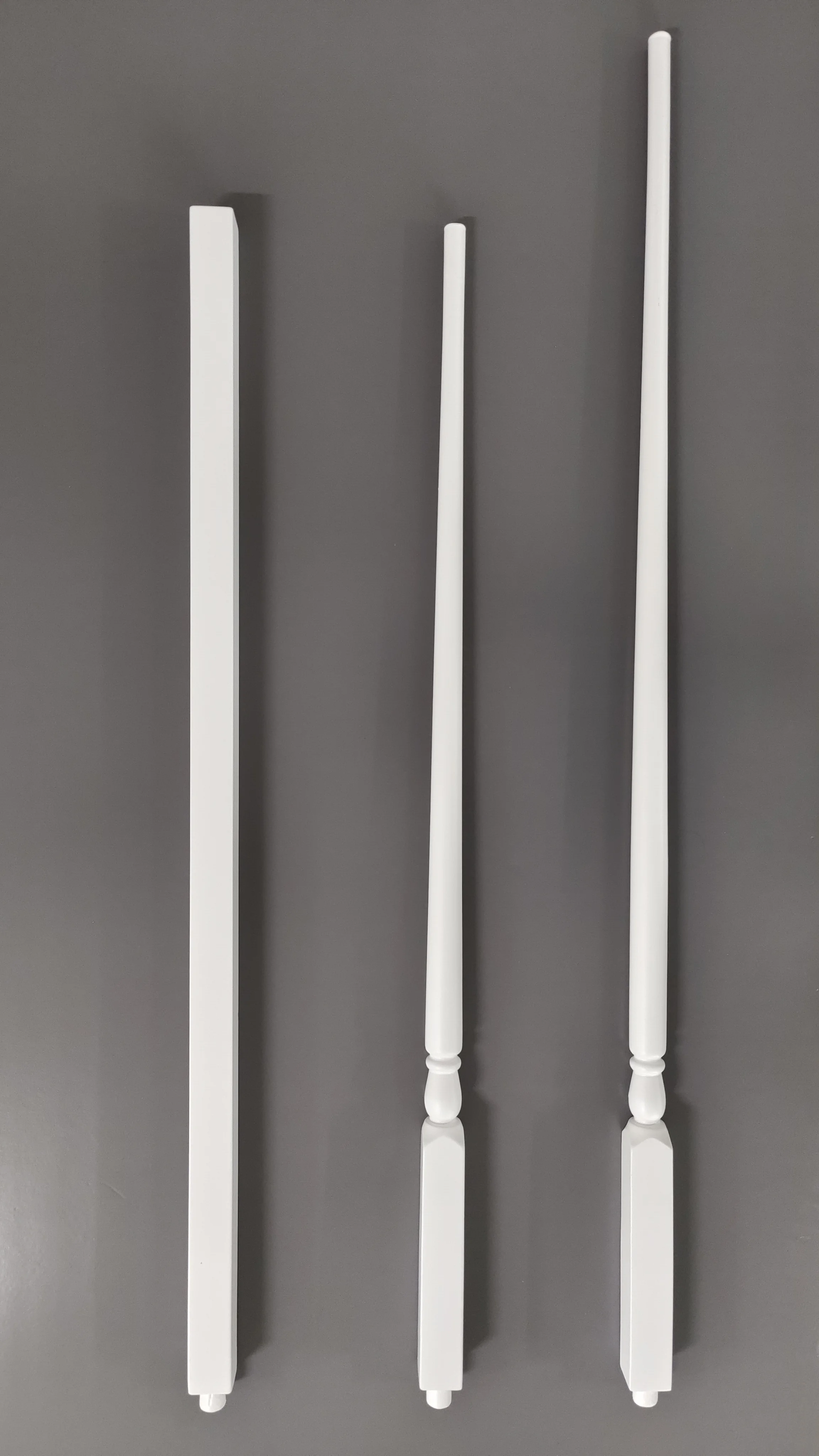 Contemporary Style Stair Railings - White Primed Balusters