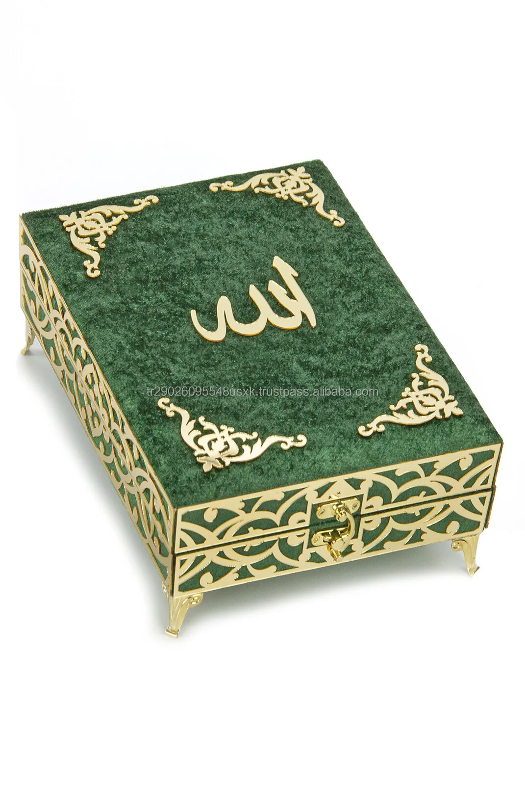 Velvet Covered Gift Chest Muslim Islamic Gifts Set Box Muslim Prayer ...