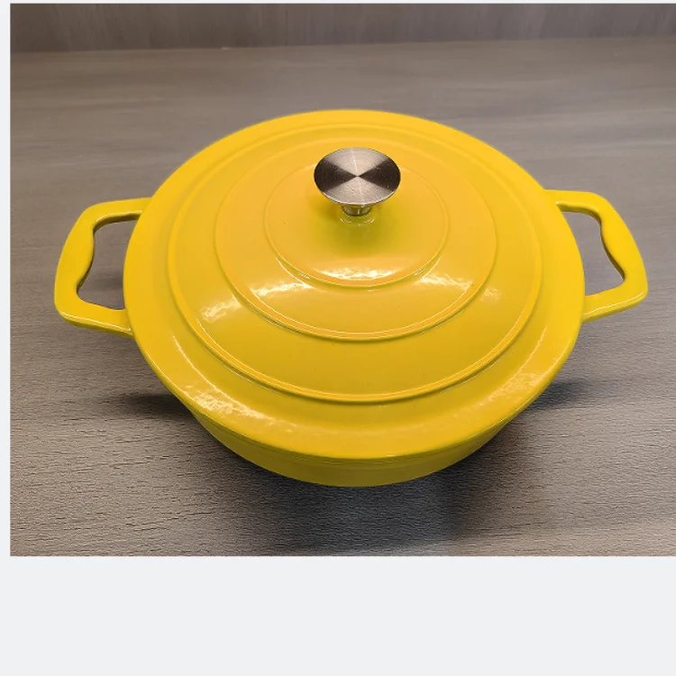 Custom Packaging Dutch Oven Stock Soup Pots Cast Iron Cookware Enamel ...