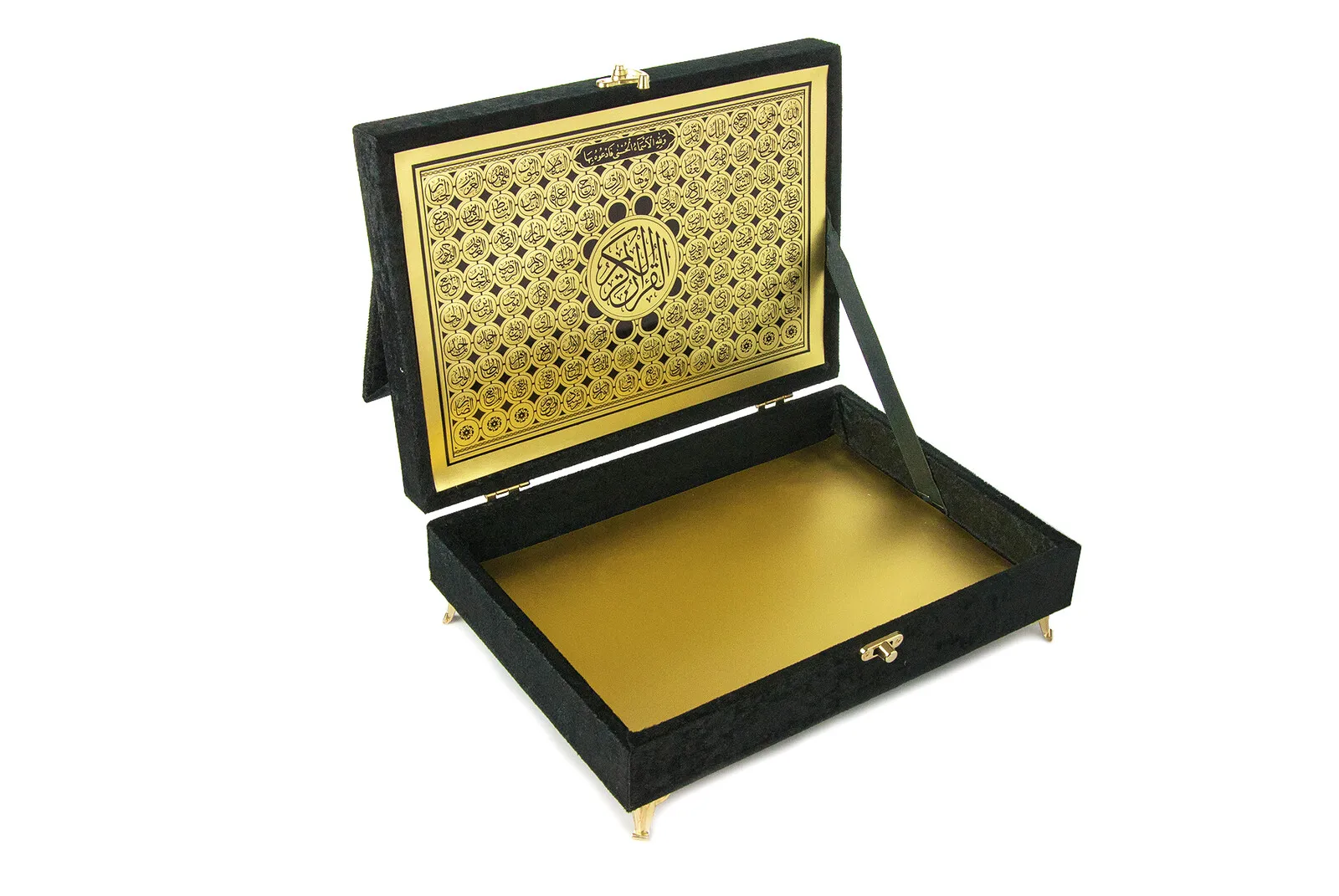 Black Velvet Cover Muslim Gift Set 99's Name of Allah Gift Chest ...