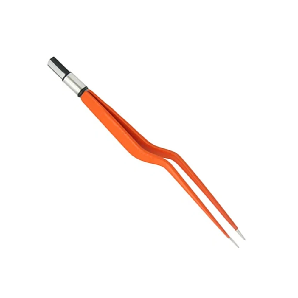 Custom Made Bipolar Coagulation Forceps Orange Color Coated Curved ...