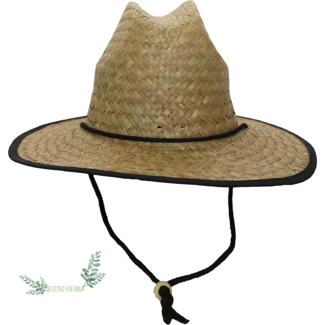 Wholesale Men s Straw Hats Panama Straw Beach Hats Luffa Straw hats With Custom Design By Eco2go Vietnam