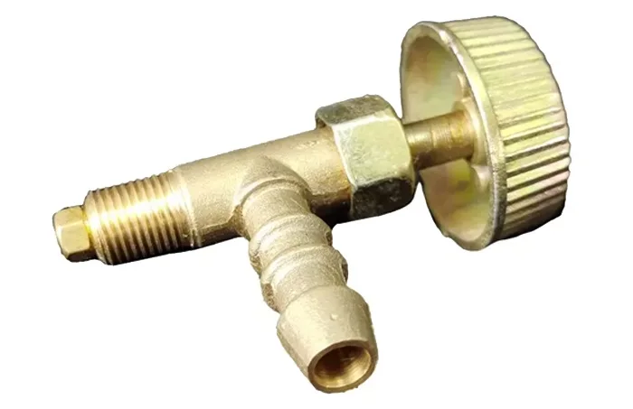 Brass T-Gas Valve for Household LPG Burners - Privac Brassworks