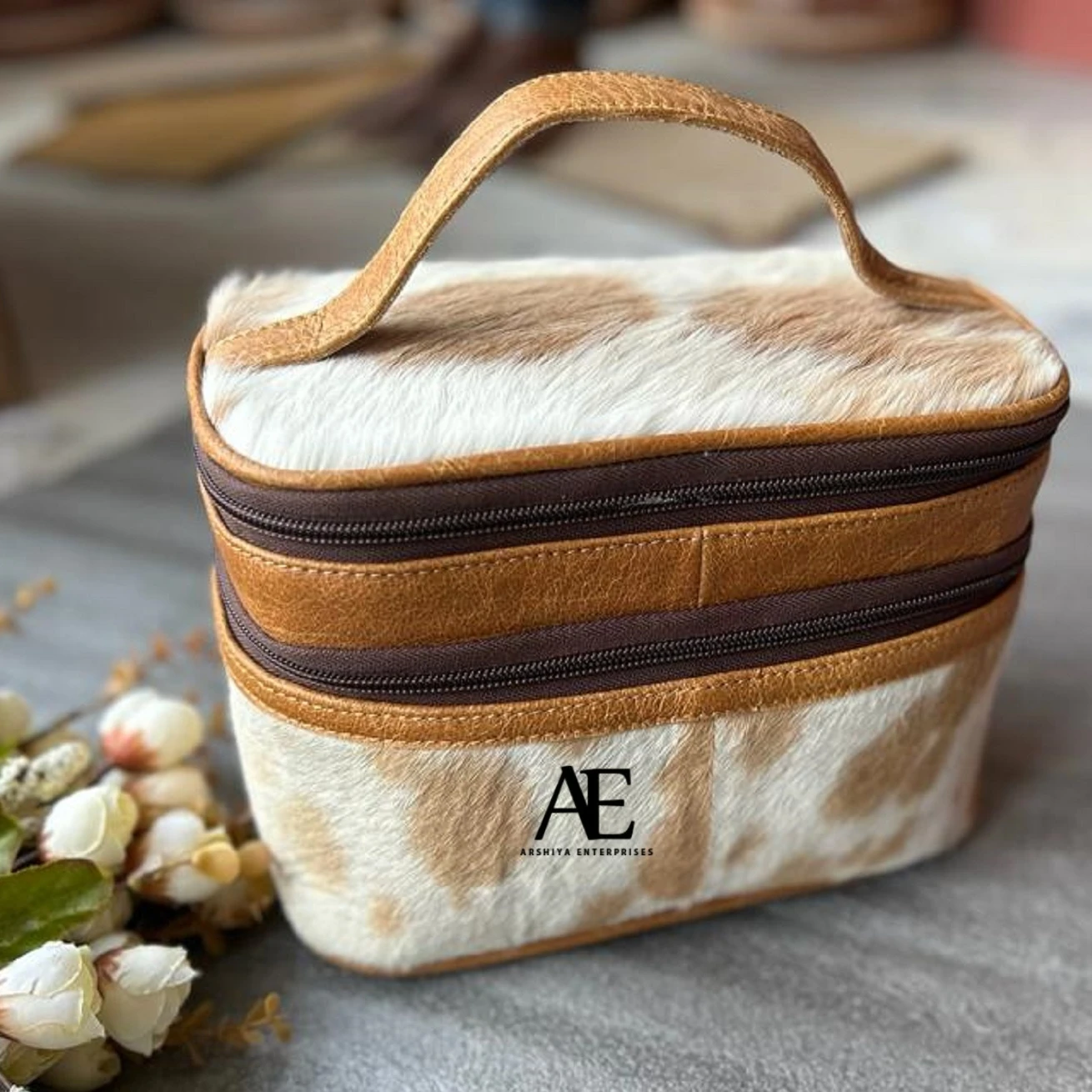 New Western Style Handcrafted Hair On Hide Fur Leather Jewelry Box Real ...