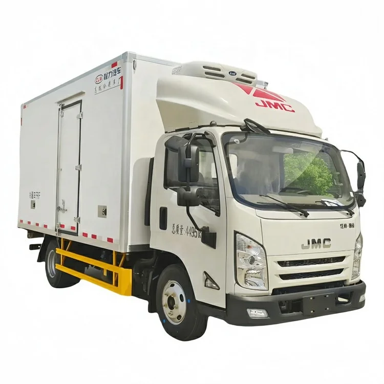 JMC 150hp Diesel Refrigerated Truck with 4.2m Cargo Box Capacity Manual ...