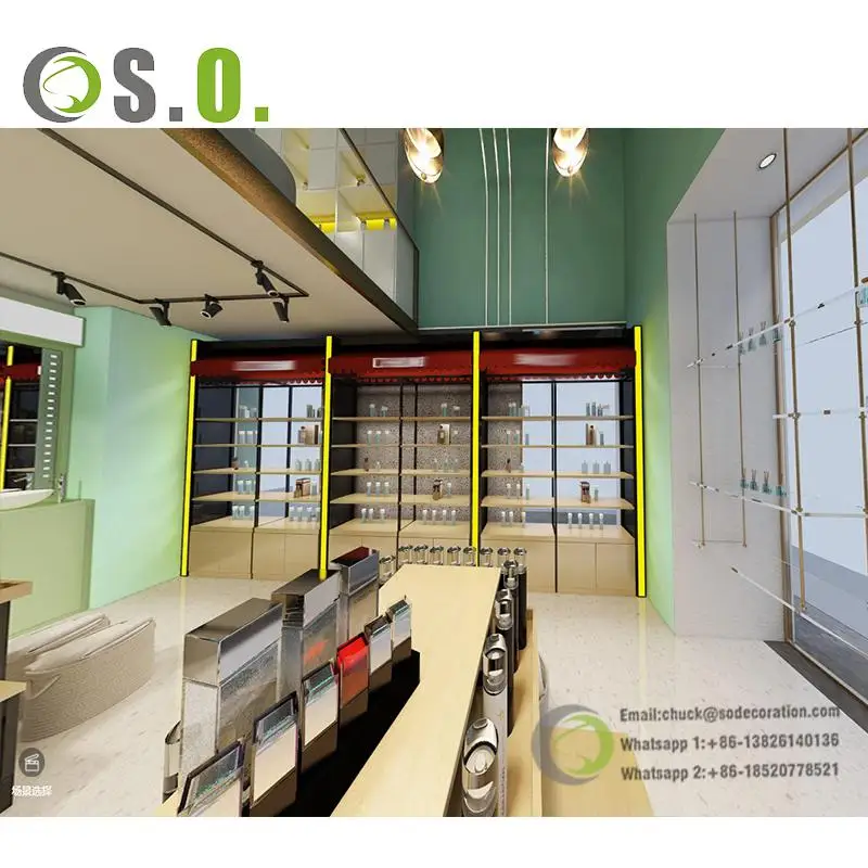 Cosmetic Display Cabinet Cosmetics Shop Counter Design Store Counter ...