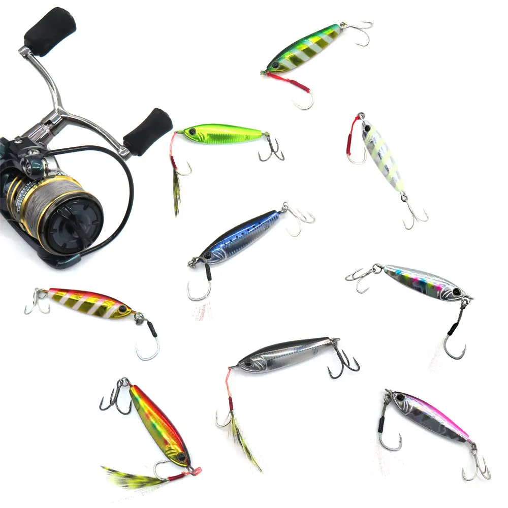 New Design Cast Jig Metal Deep Sea Fishing With Hooks 30g Fishing Jigs Slow Pitch Jigging Lure ...