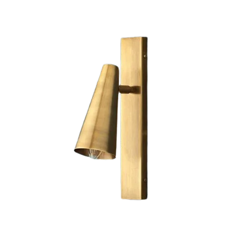 Antique Brass long Cone Rectangular Base Wall lamp vintage look Easy to ...