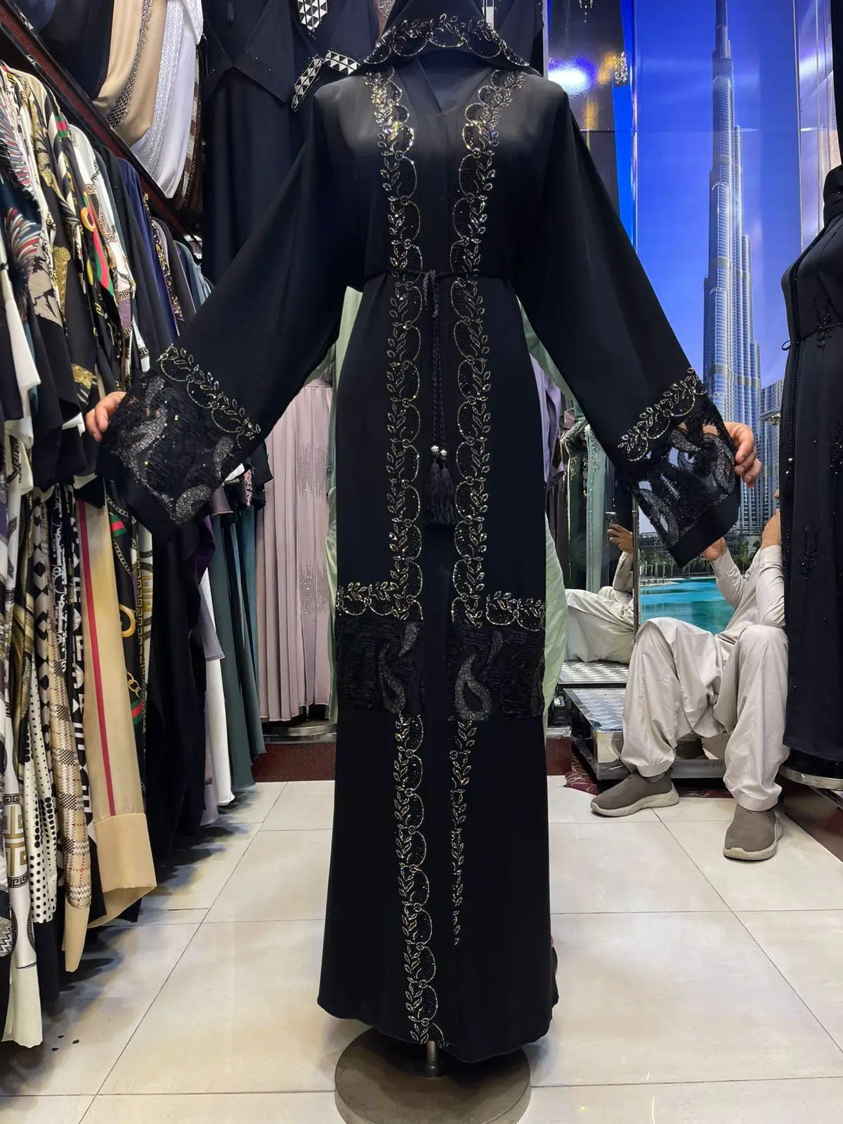 2024 Dubai Beautiful Black Traditional Islamic Clothing for Women Saudi ...